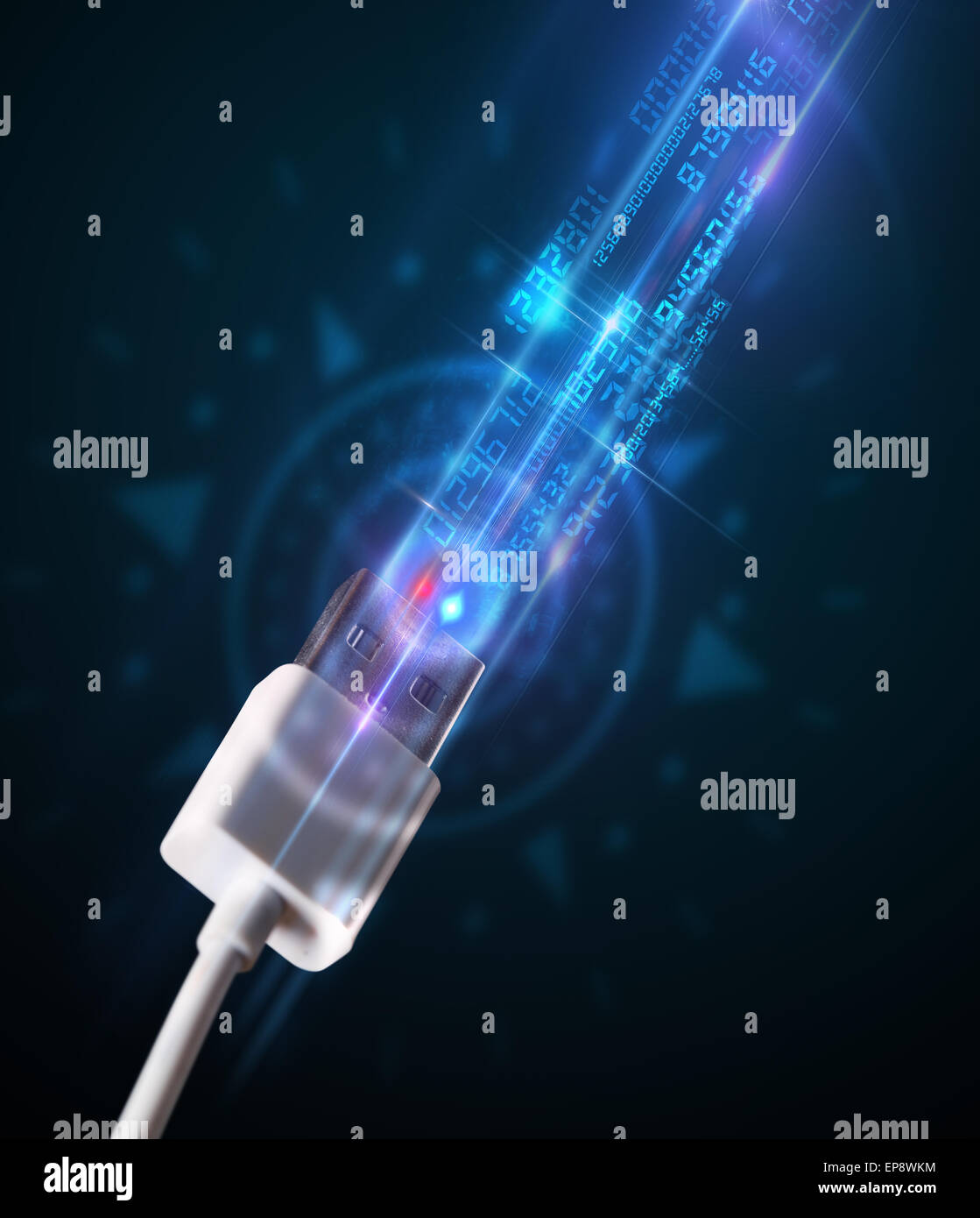 Glowing electric cable Stock Photo - Alamy