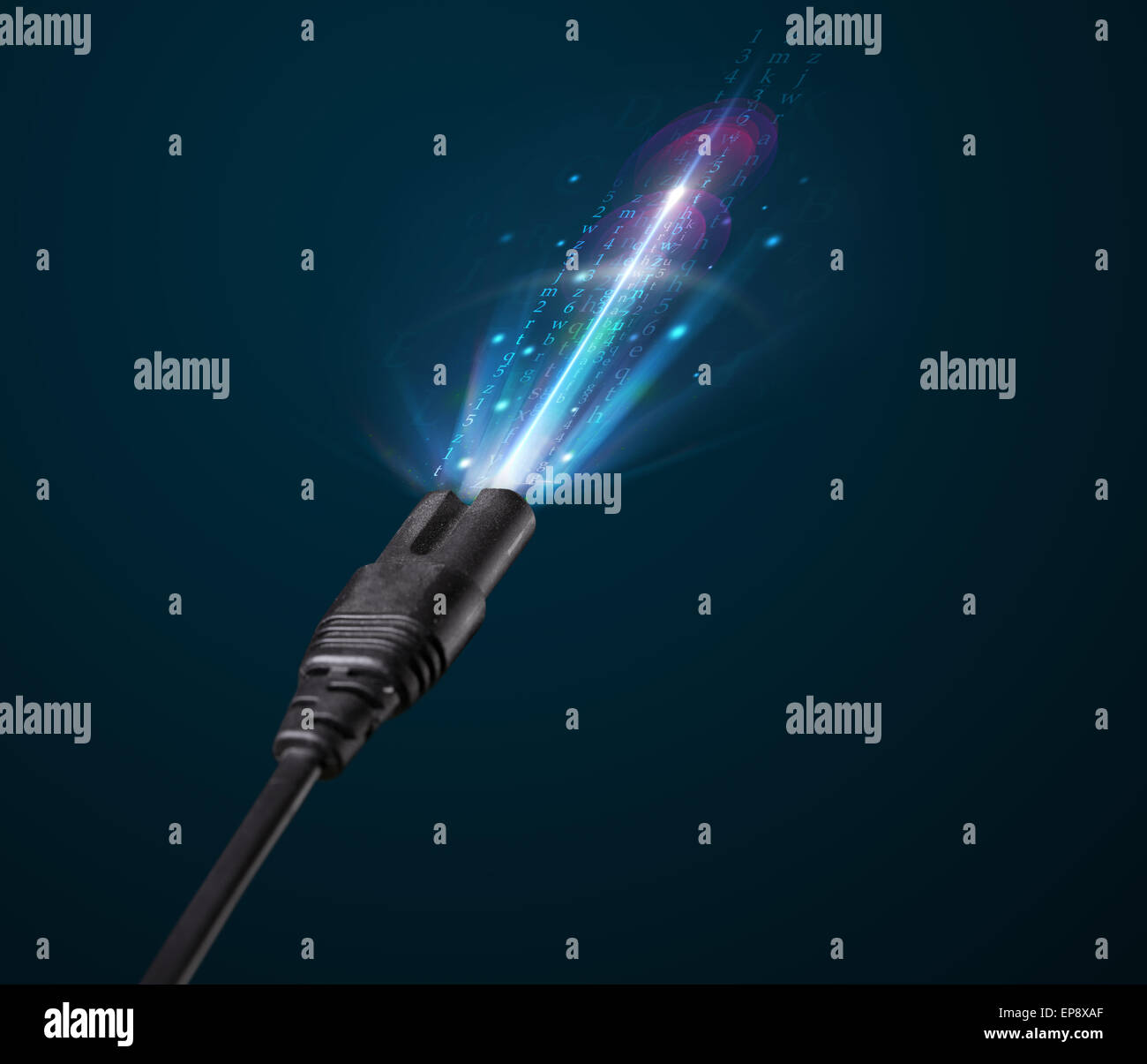 Glowing electric cable Stock Photo - Alamy