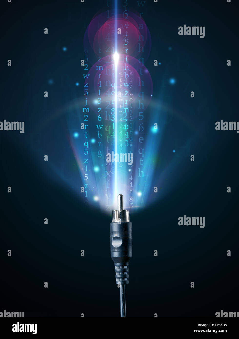 Glowing electric cable Stock Photo - Alamy