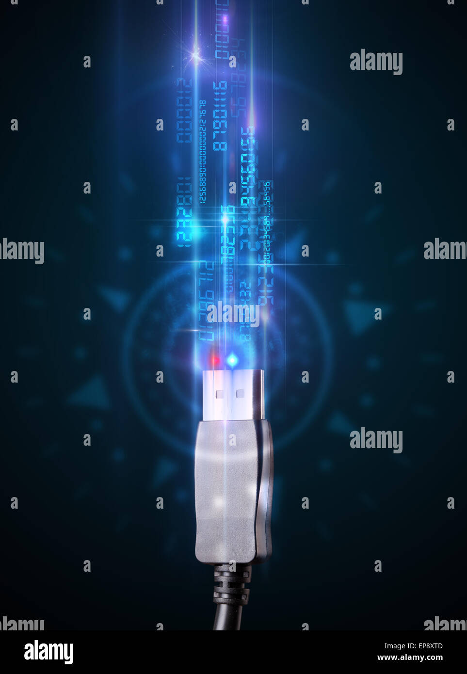 Glowing electric cable Stock Photo - Alamy