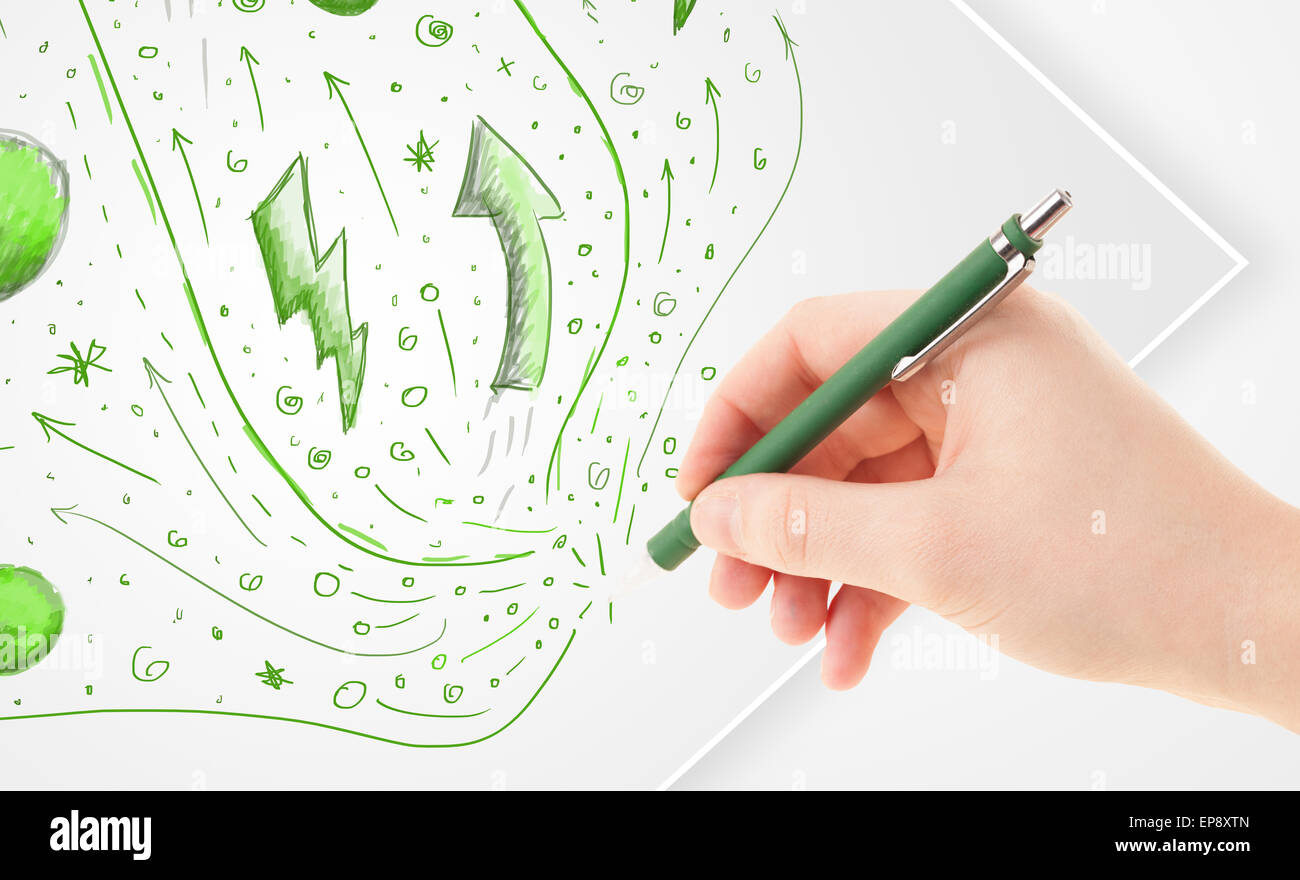 Hand drawing abstract sketches and doodles on paper Stock Photo - Alamy