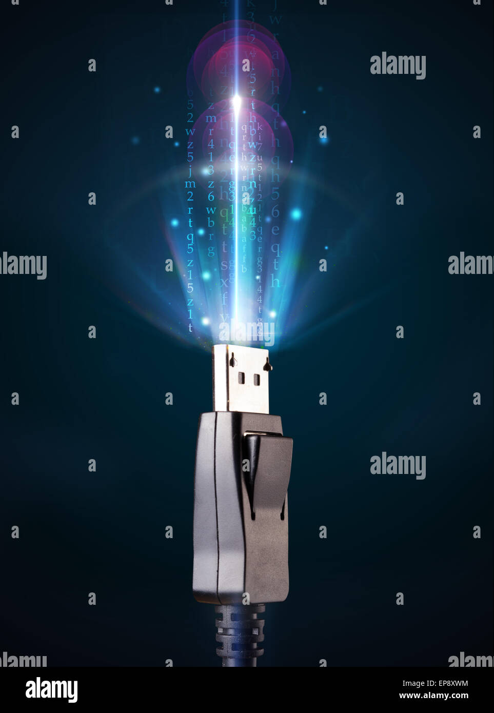 Glowing electric cable Stock Photo - Alamy