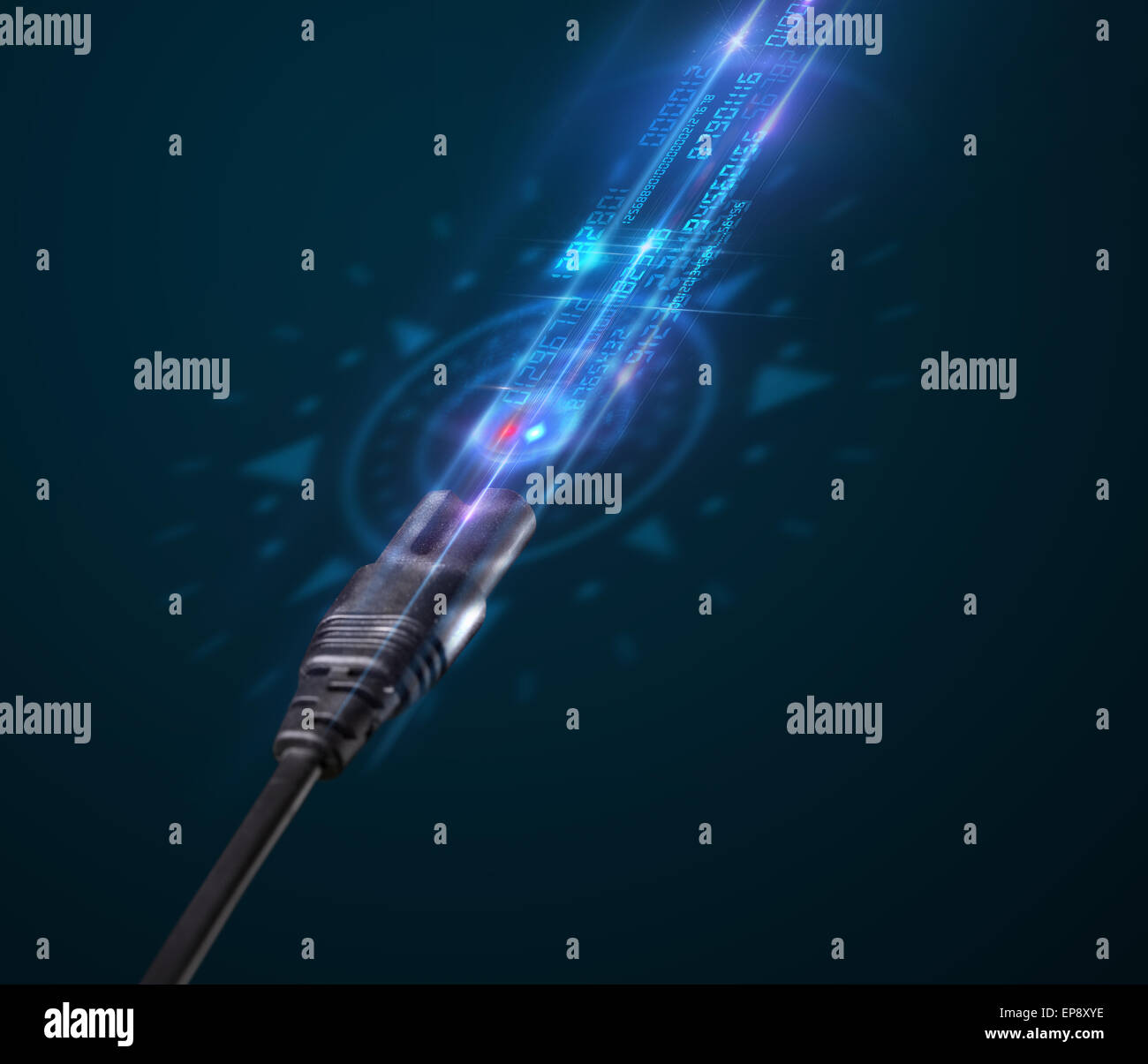 Glowing electric cable Stock Photo - Alamy