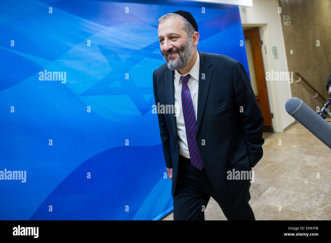 Jerusalem. 15th May, 2015. Incoming Israeli Economy Minister Aryeh Deri ...