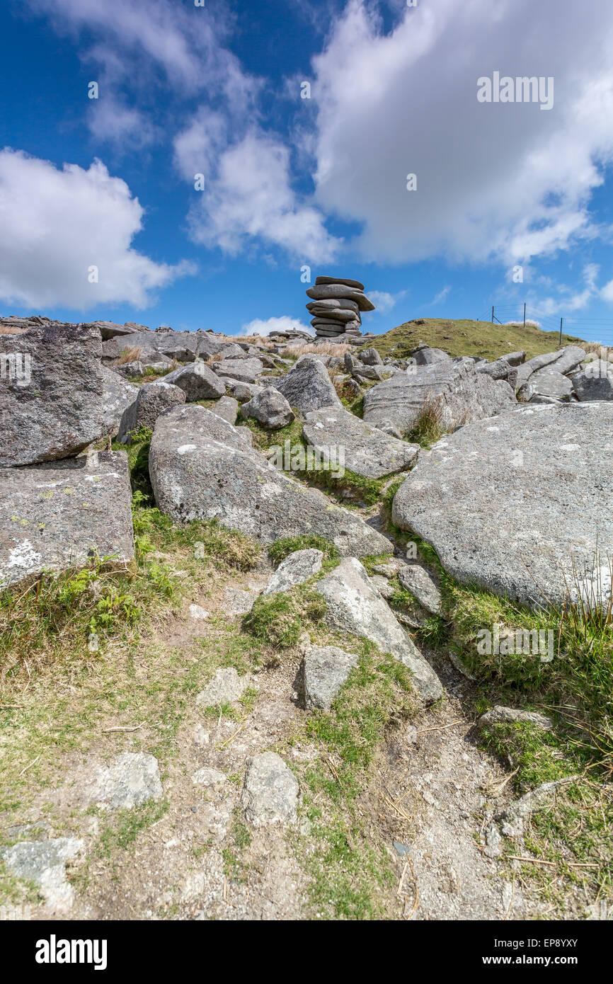 cheesewring bodmin moor cornwall england uk Stock Photo - Alamy