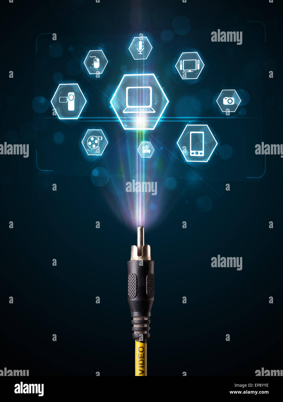 Cable wire computer icons hi-res stock photography and images - Alamy