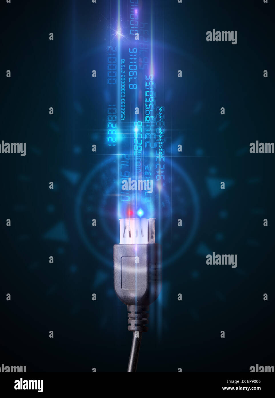 Glowing electric cable Stock Photo - Alamy