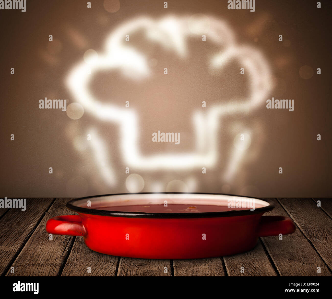 Chef hat above cooking pot Stock Photo - Alamy