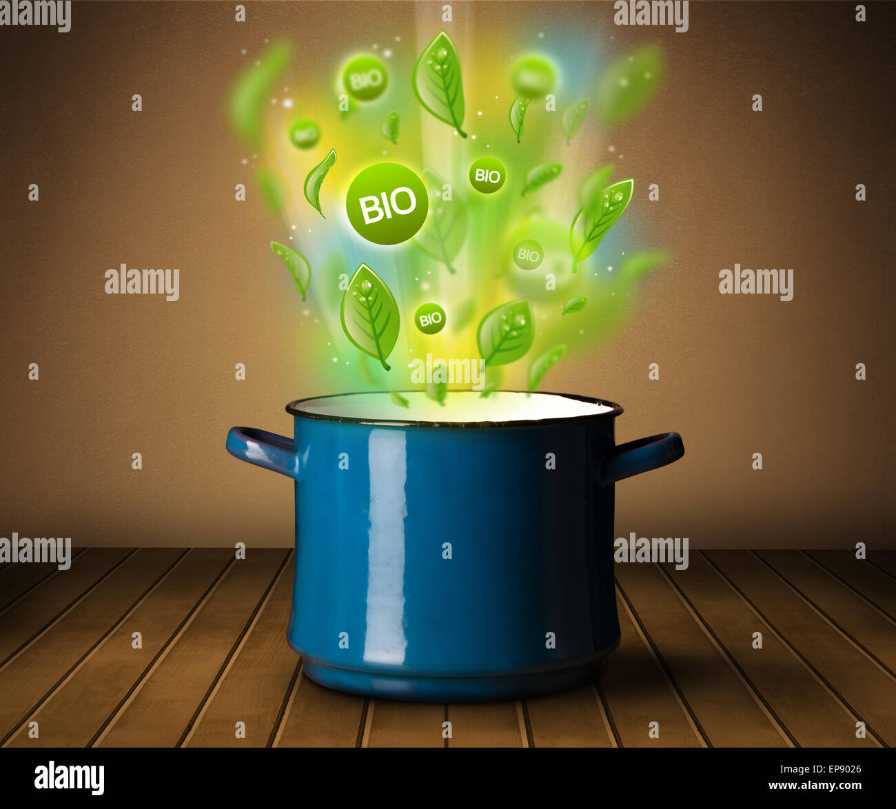 bio signs coming out from cooking pot Stock Photo - Alamy