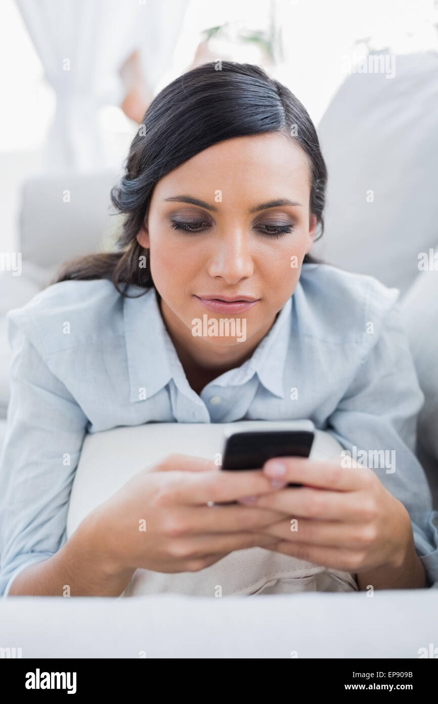 Beautiful woman typing messages on hi-res stock photography and images ...