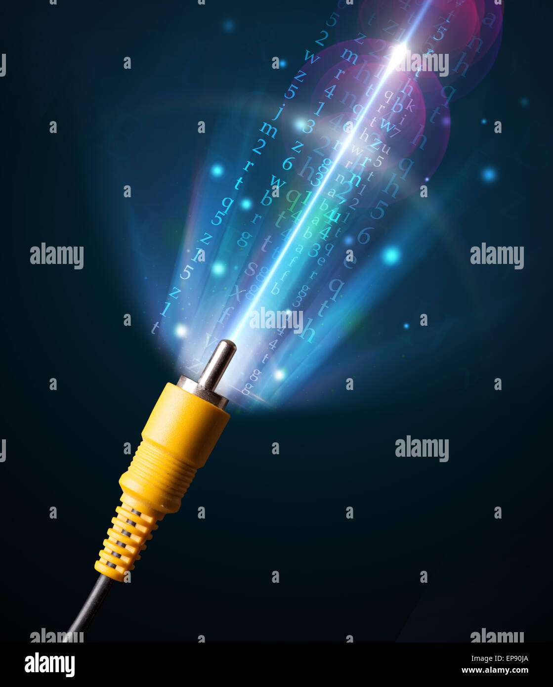 Glowing electric cable Stock Photo - Alamy