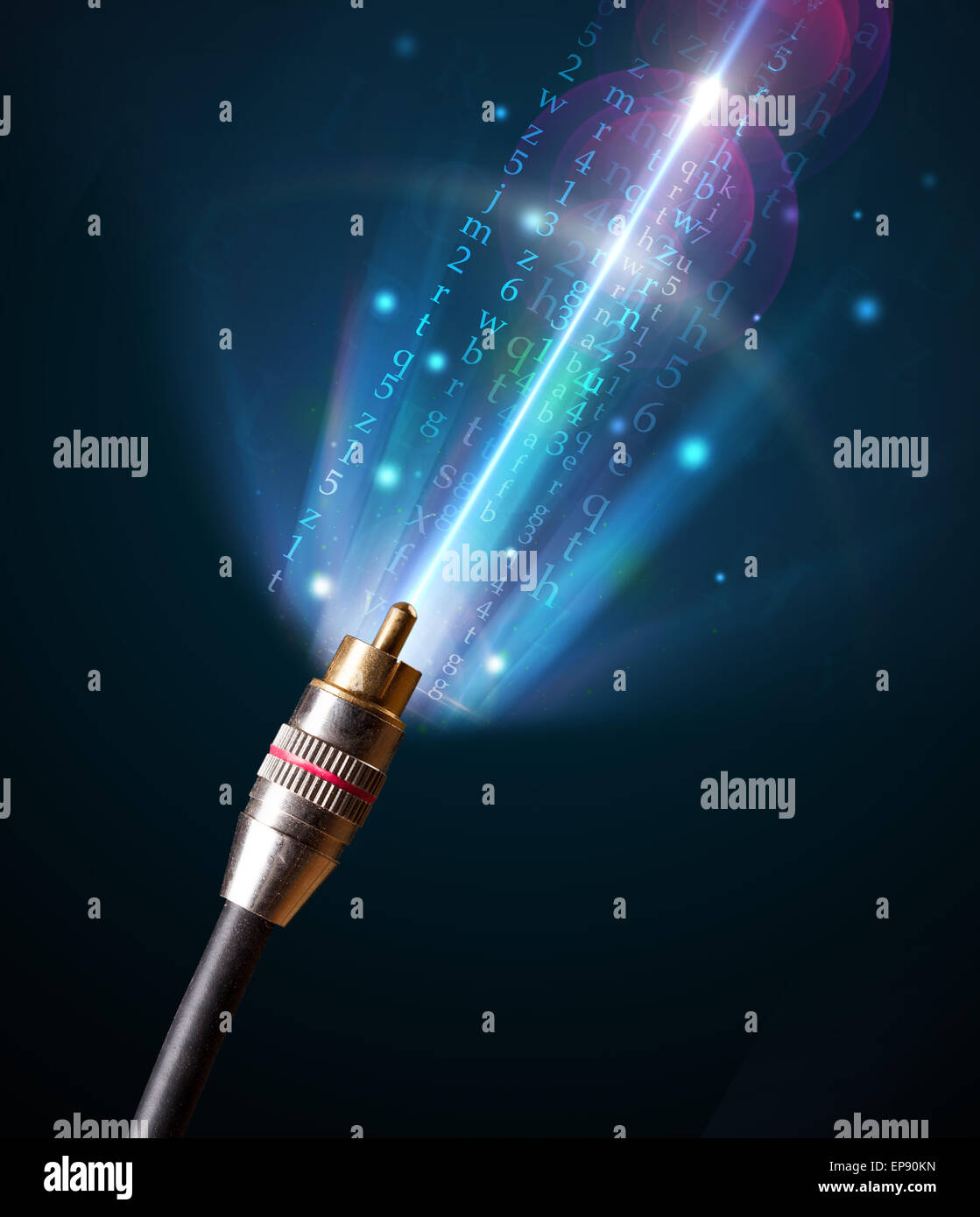 Glowing electric cable Stock Photo - Alamy