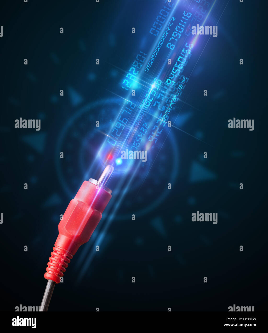 Glowing electric cable Stock Photo - Alamy