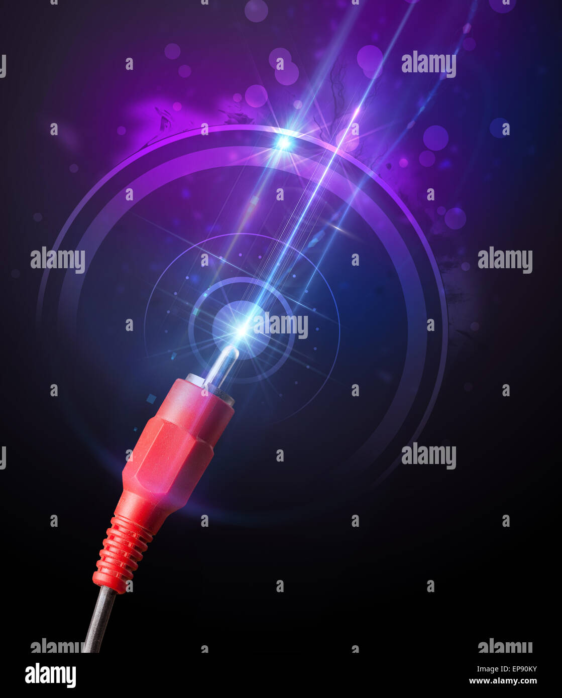 Glowing electric cable Stock Photo - Alamy