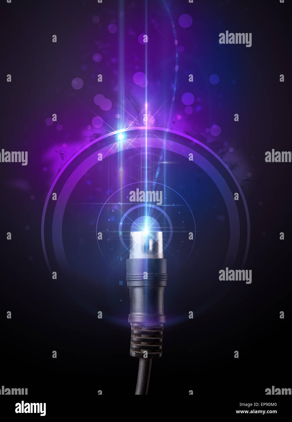 Glowing electric cable Stock Photo - Alamy