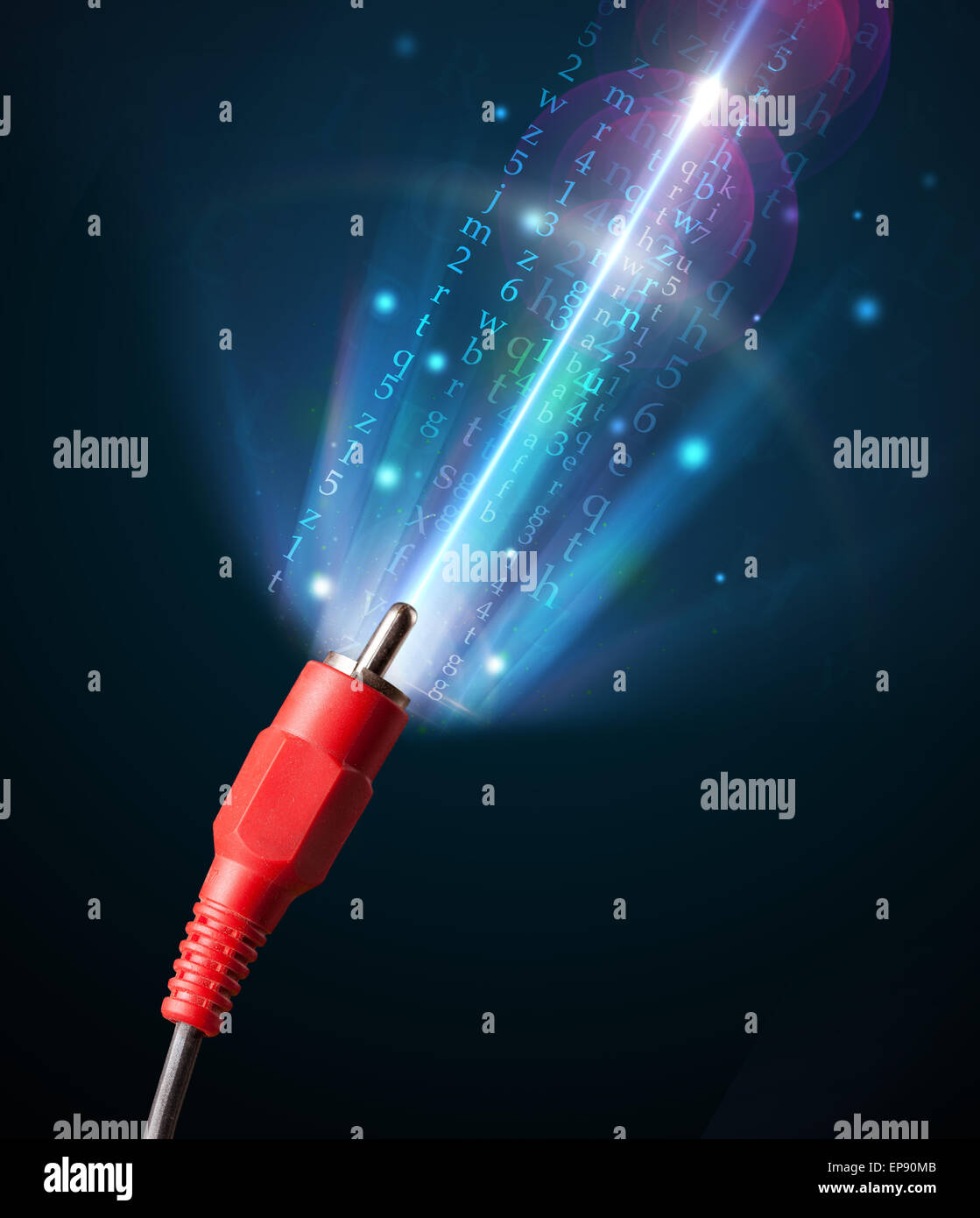 Glowing electric cable Stock Photo - Alamy