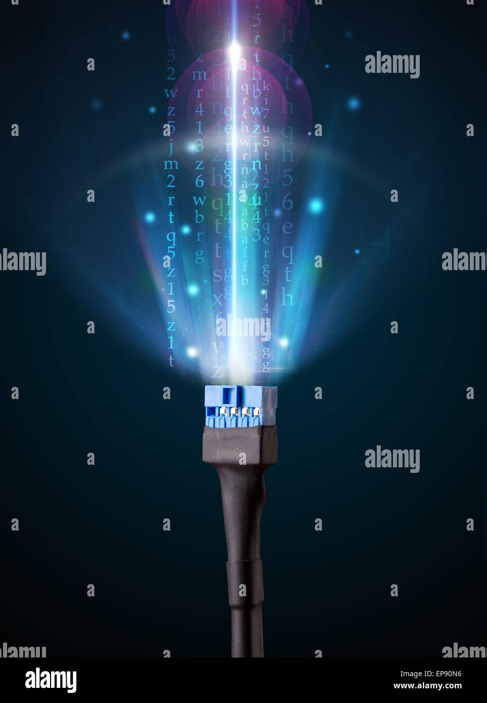 Glowing electric cable Stock Photo - Alamy