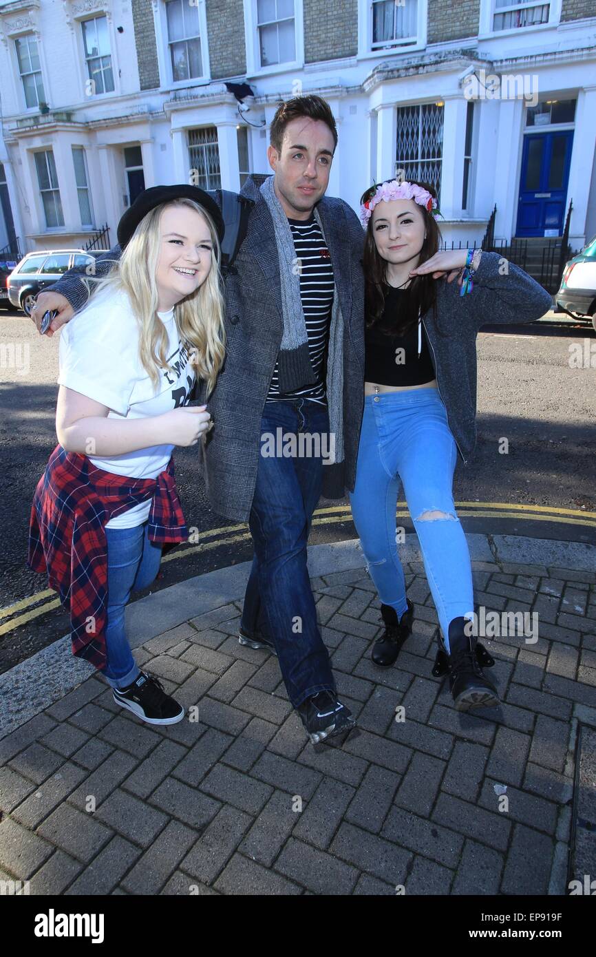 X Factor finalists arrive at a recording studio for rehearsals ...