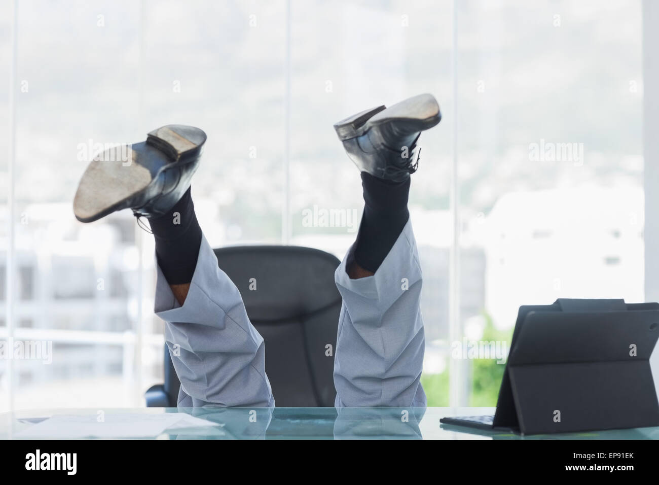 Business getting crazy falling from his swivel chair Stock Photo - Alamy