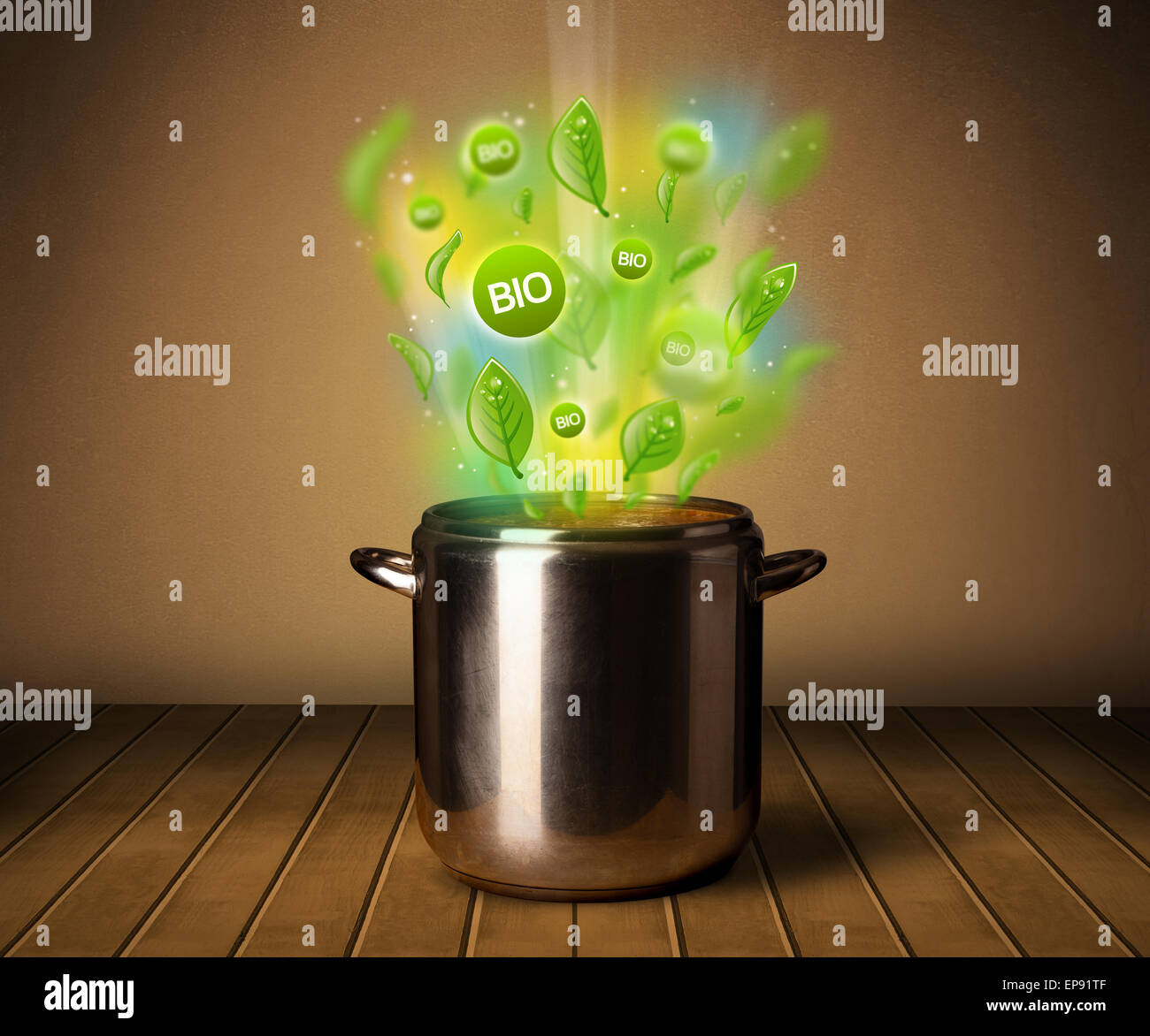 bio signs coming out from cooking pot Stock Photo - Alamy