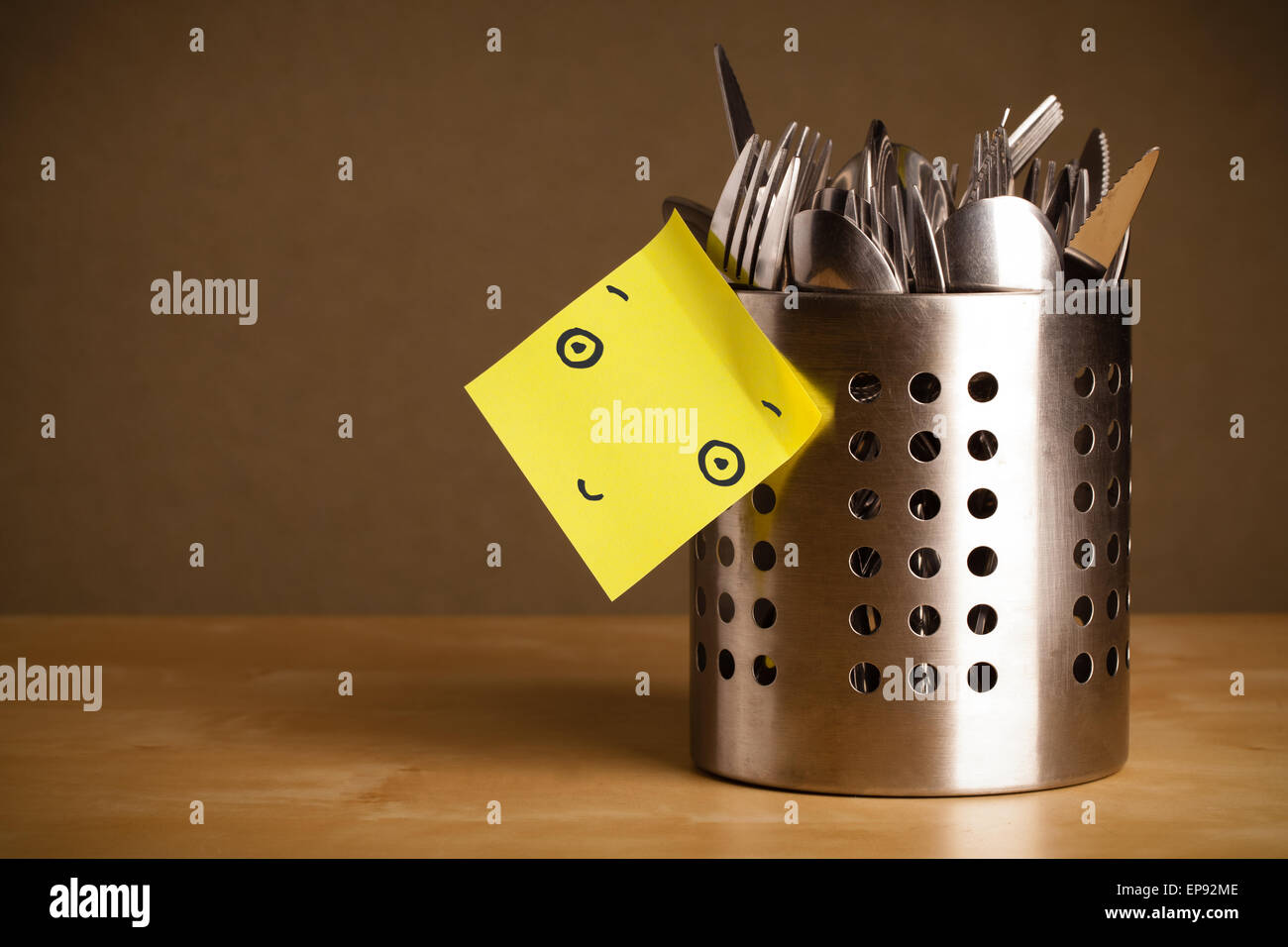 Post it note smiley face sticked hi-res stock photography and images ...