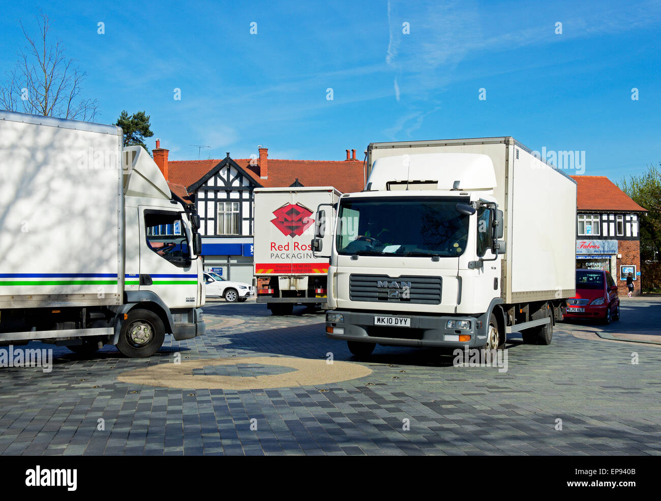 New shared space scheme for traffic in Poynton,Cheshire, England UK ...