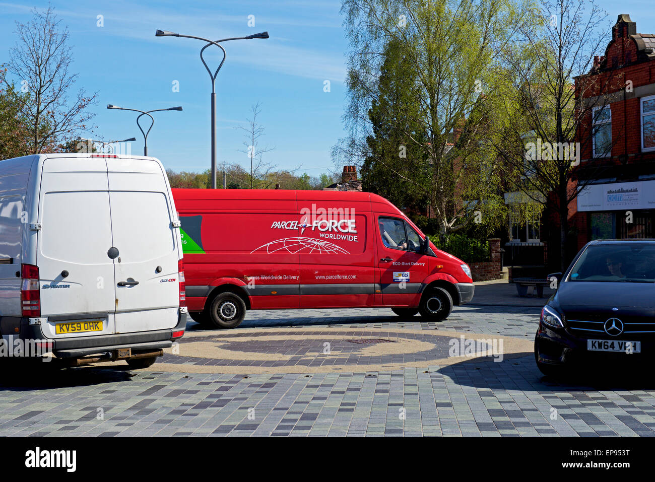 New shared space scheme for traffic in Poynton,Cheshire, England UK ...
