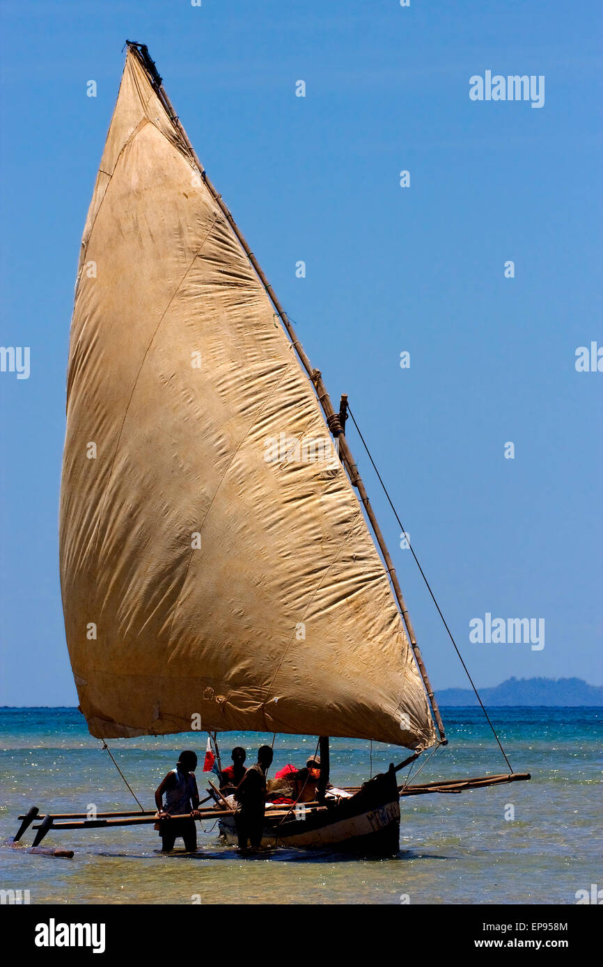 a boat for fish in nosy be madagascar Stock Photo - Alamy