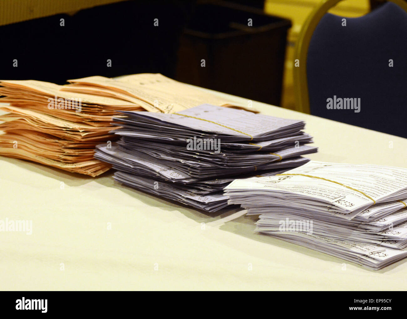 General Election Count Vote Counting Voting Slips Polling Ballot Boxes ...