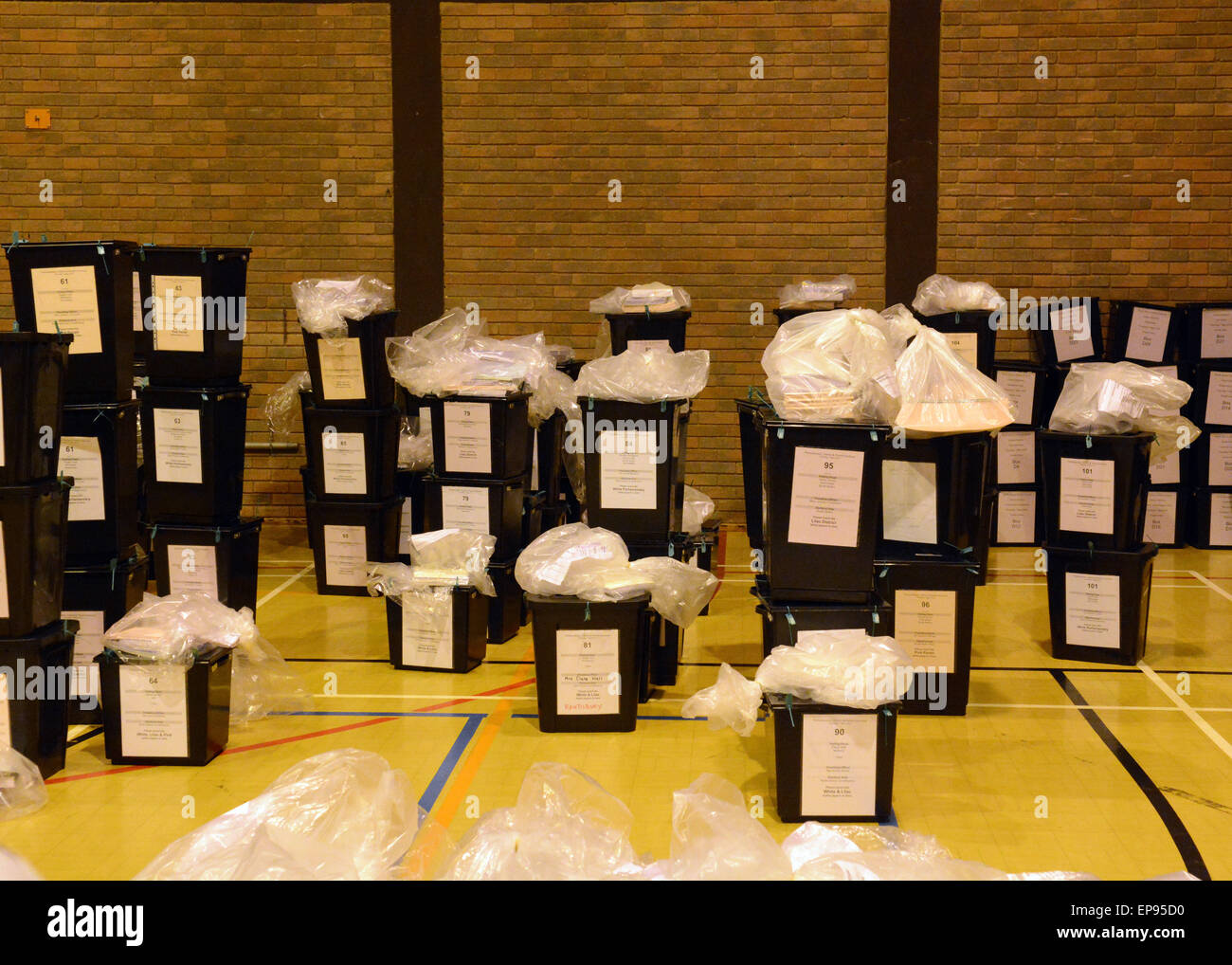 General Election Count Vote Counting Voting Slips Polling Ballot Boxes ...