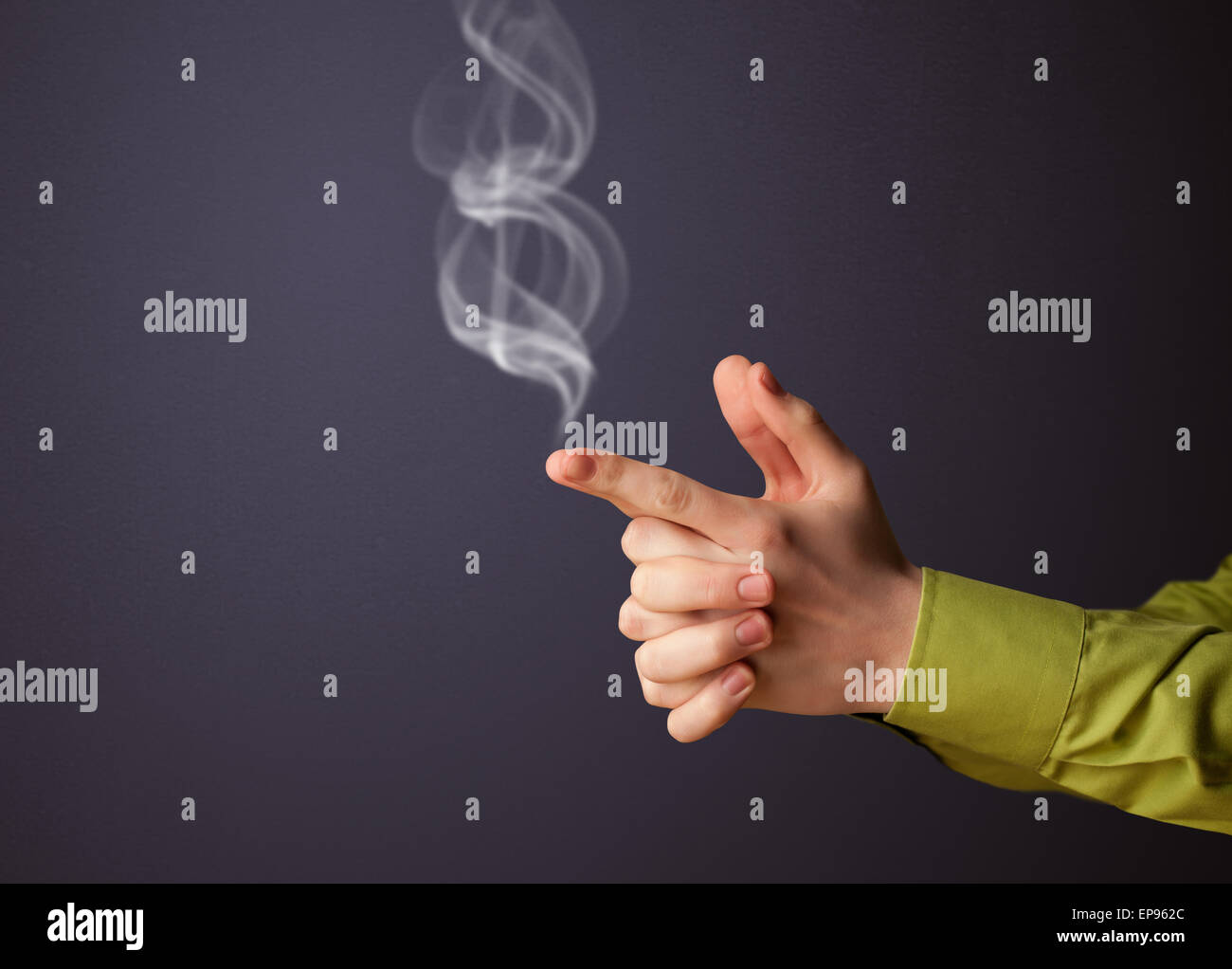 Gun shaped man hand Stock Photo - Alamy