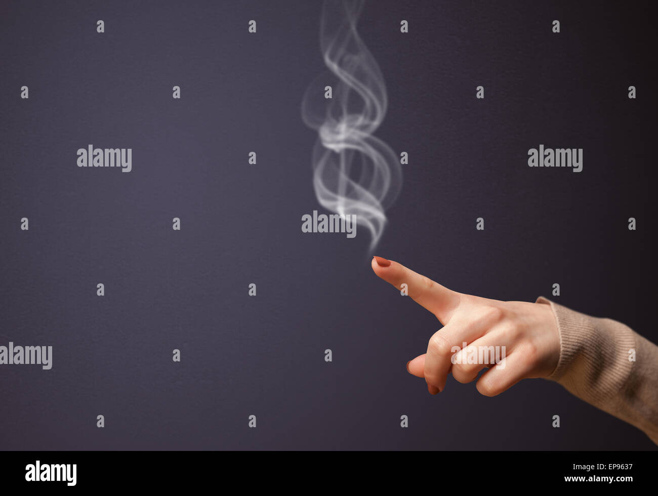 Gun shaped woman hand Stock Photo - Alamy