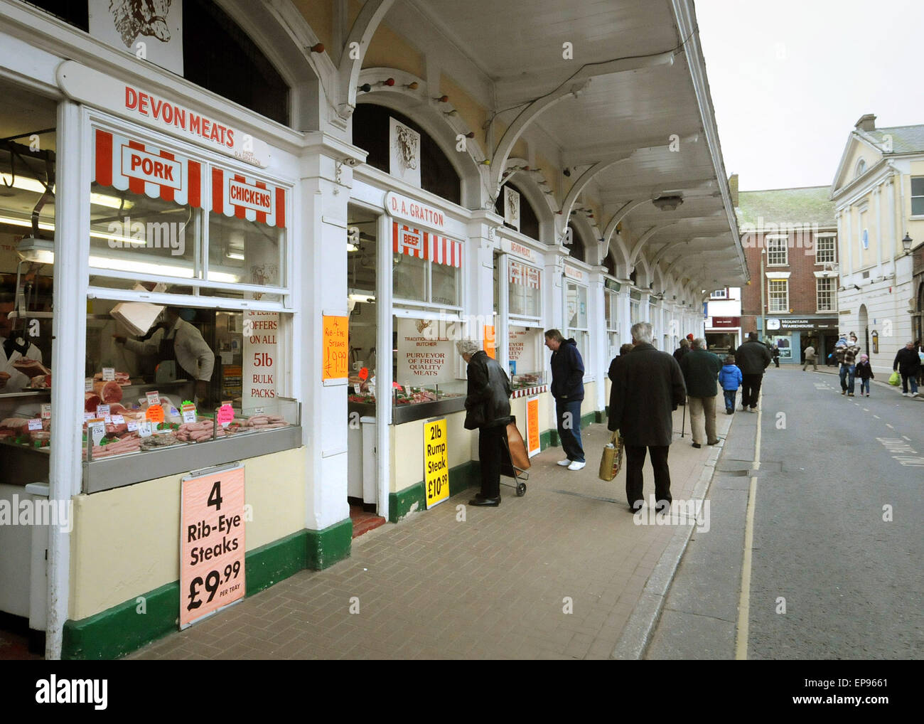 Devon Meats The Historic Butchers Row Barnstaple. with traditional ...