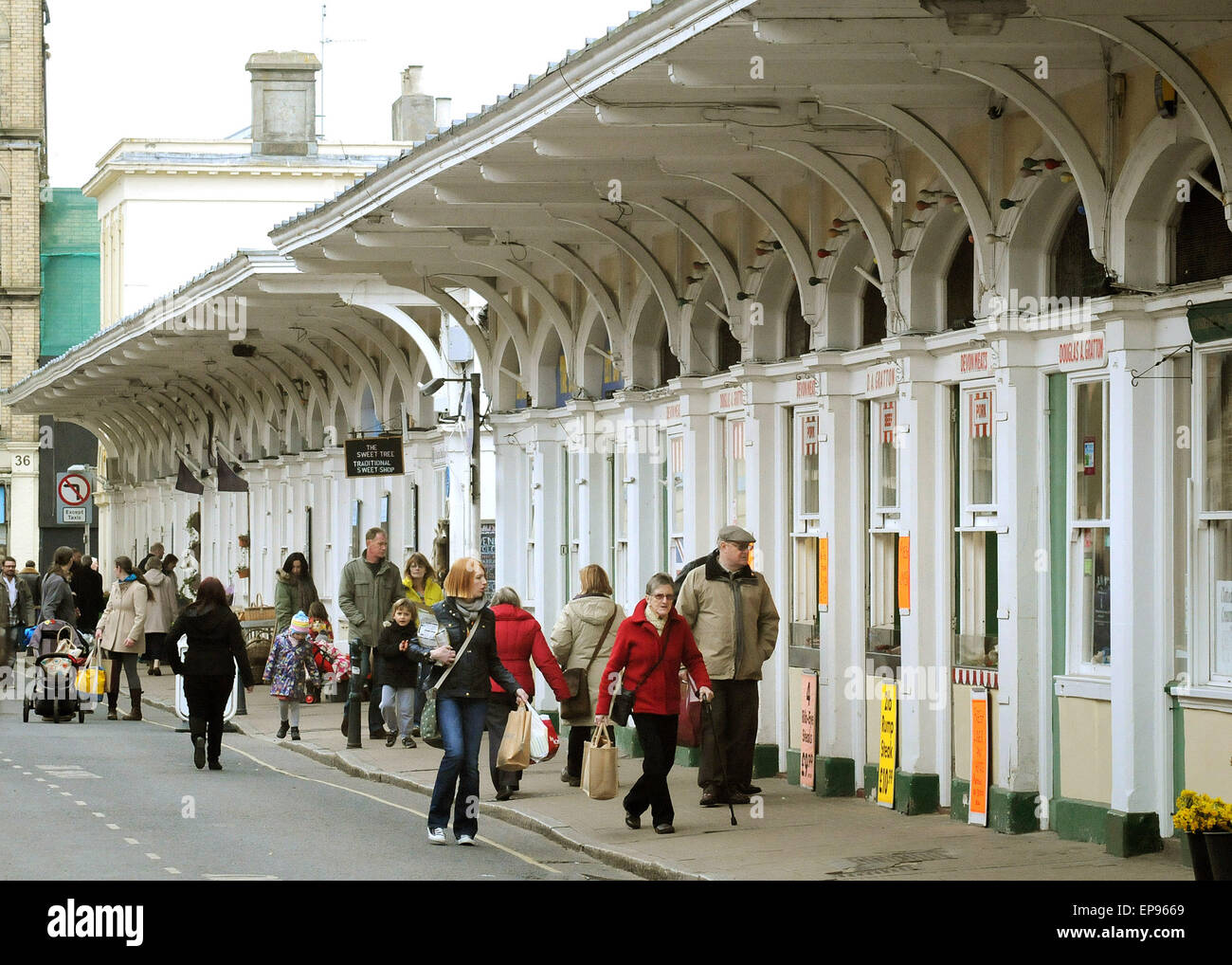 The Historic Butchers Row Barnstaple. with traditional shops and ...