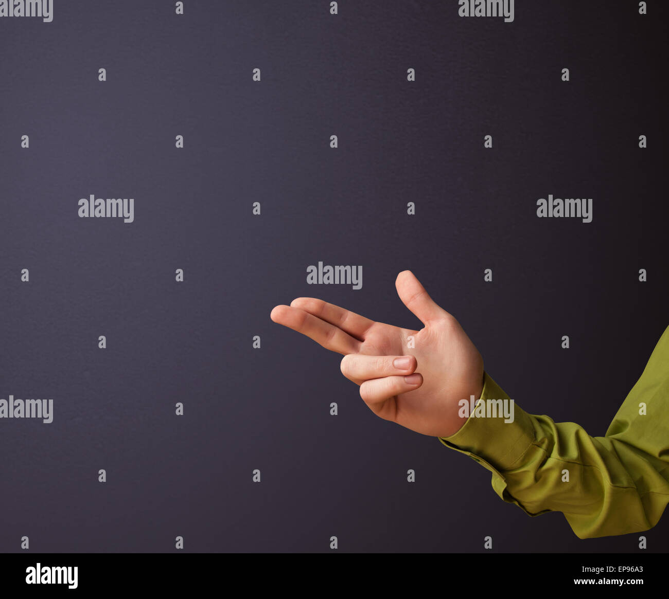 Gun shaped man hand Stock Photo - Alamy