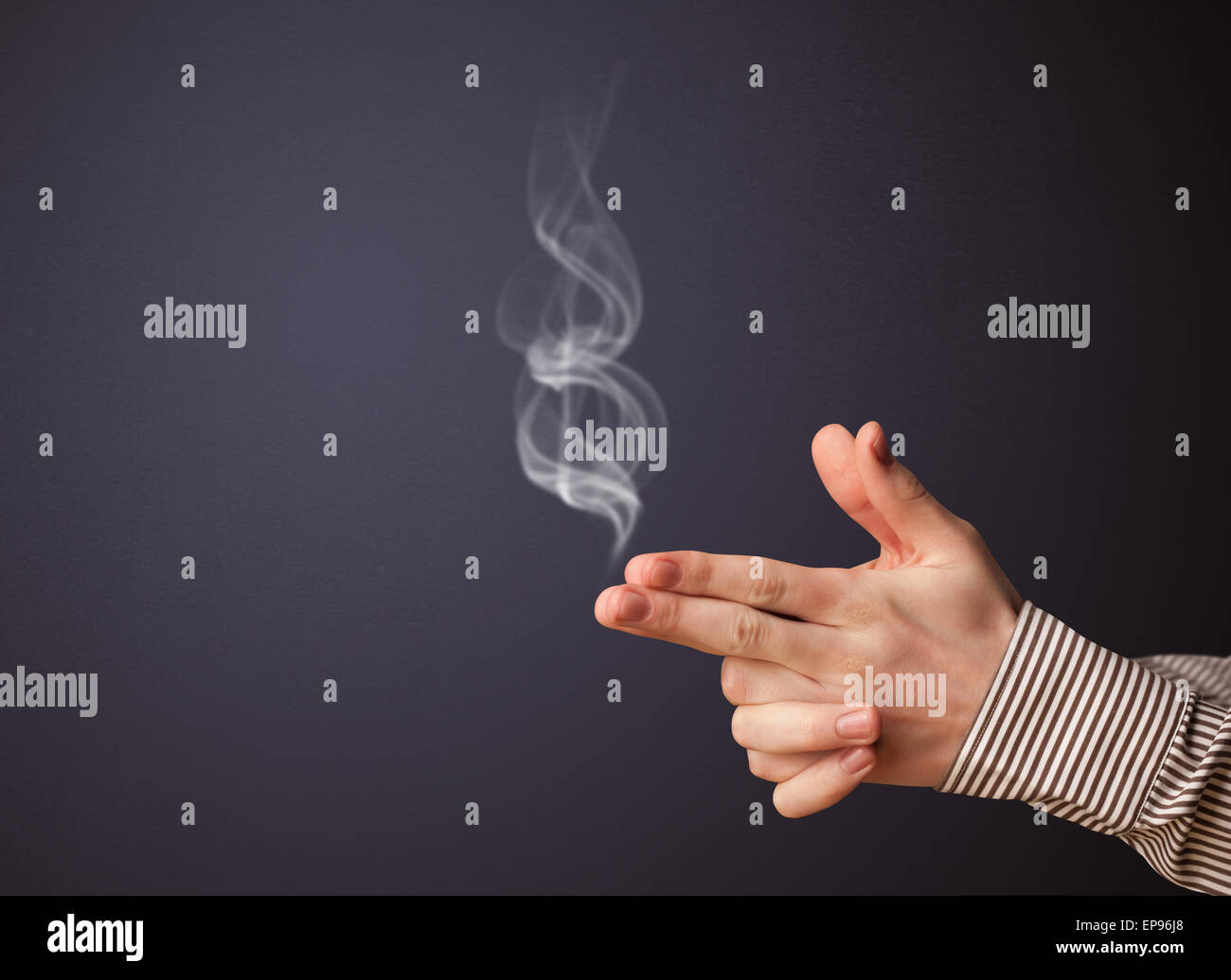 Gun shaped man hand Stock Photo - Alamy