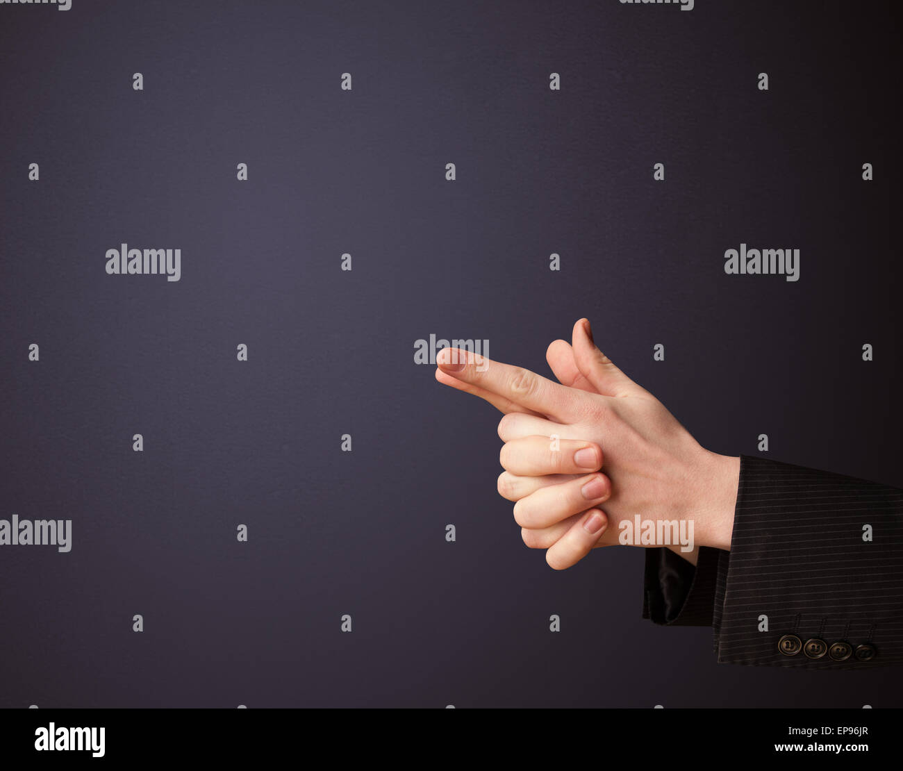 Gun shaped man hand Stock Photo - Alamy