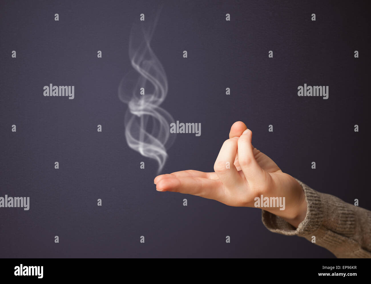 Gun shaped woman hand Stock Photo - Alamy