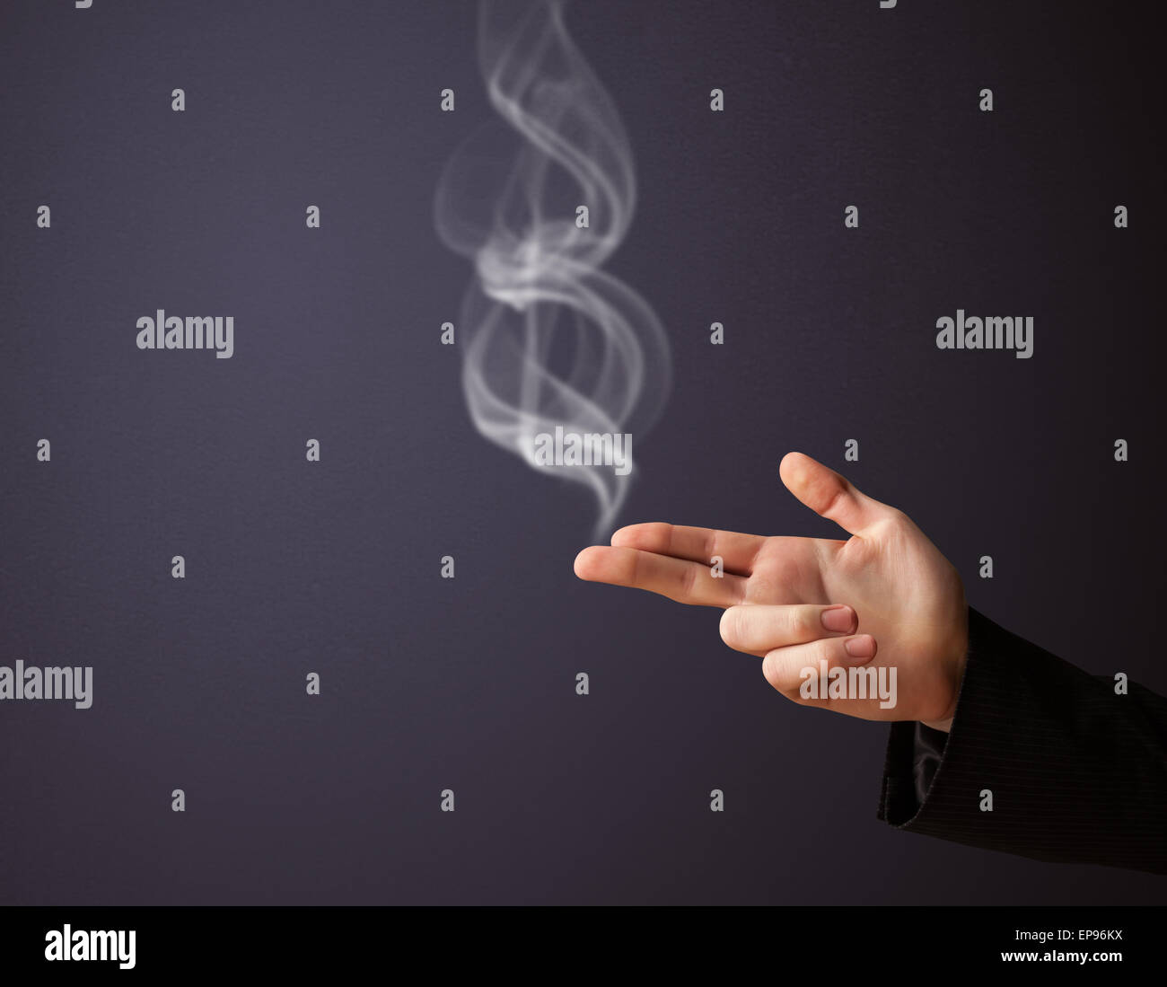 Gun shaped man hand Stock Photo - Alamy