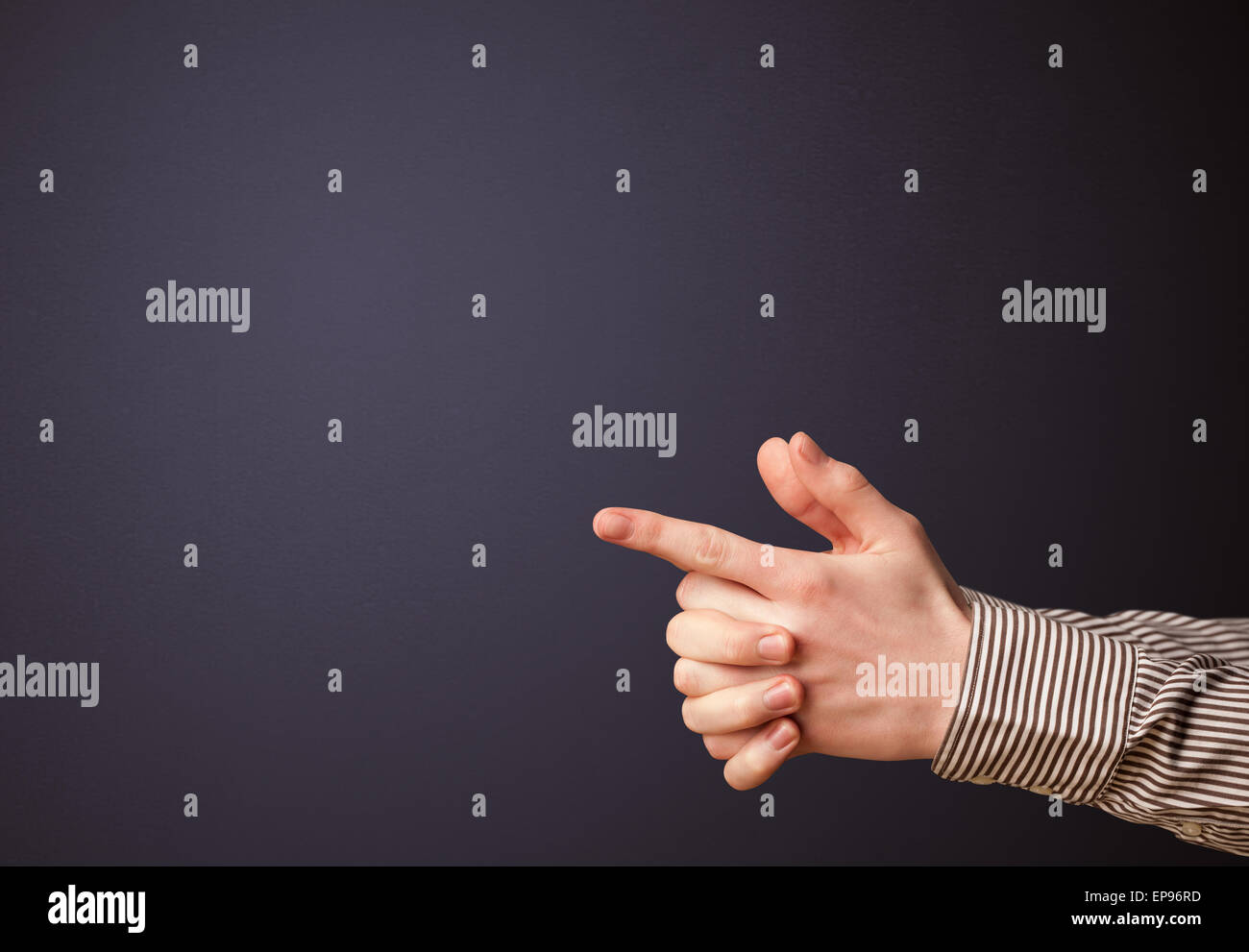 Gun shaped man hand Stock Photo - Alamy