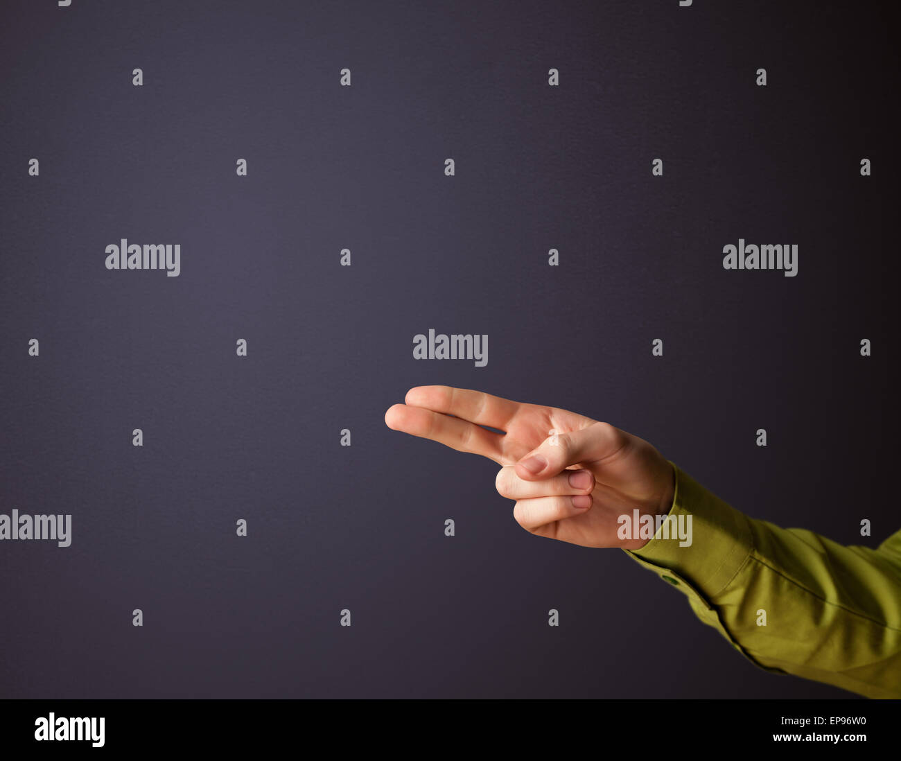 Gun shaped man hand Stock Photo - Alamy