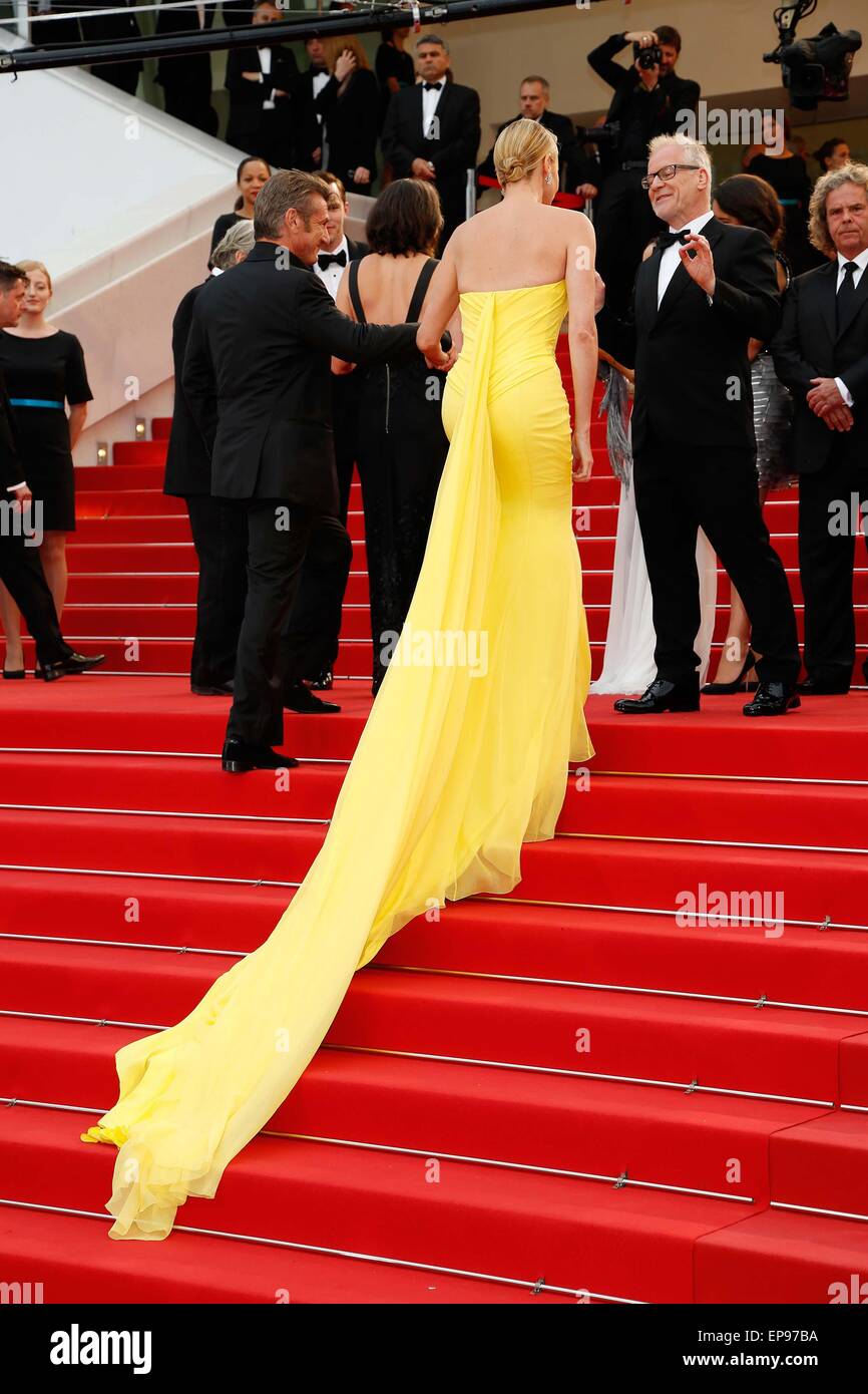 Cannes, Ca, France. 14th May, 2015. Charlize Theron, Sean Penn.premiere ...