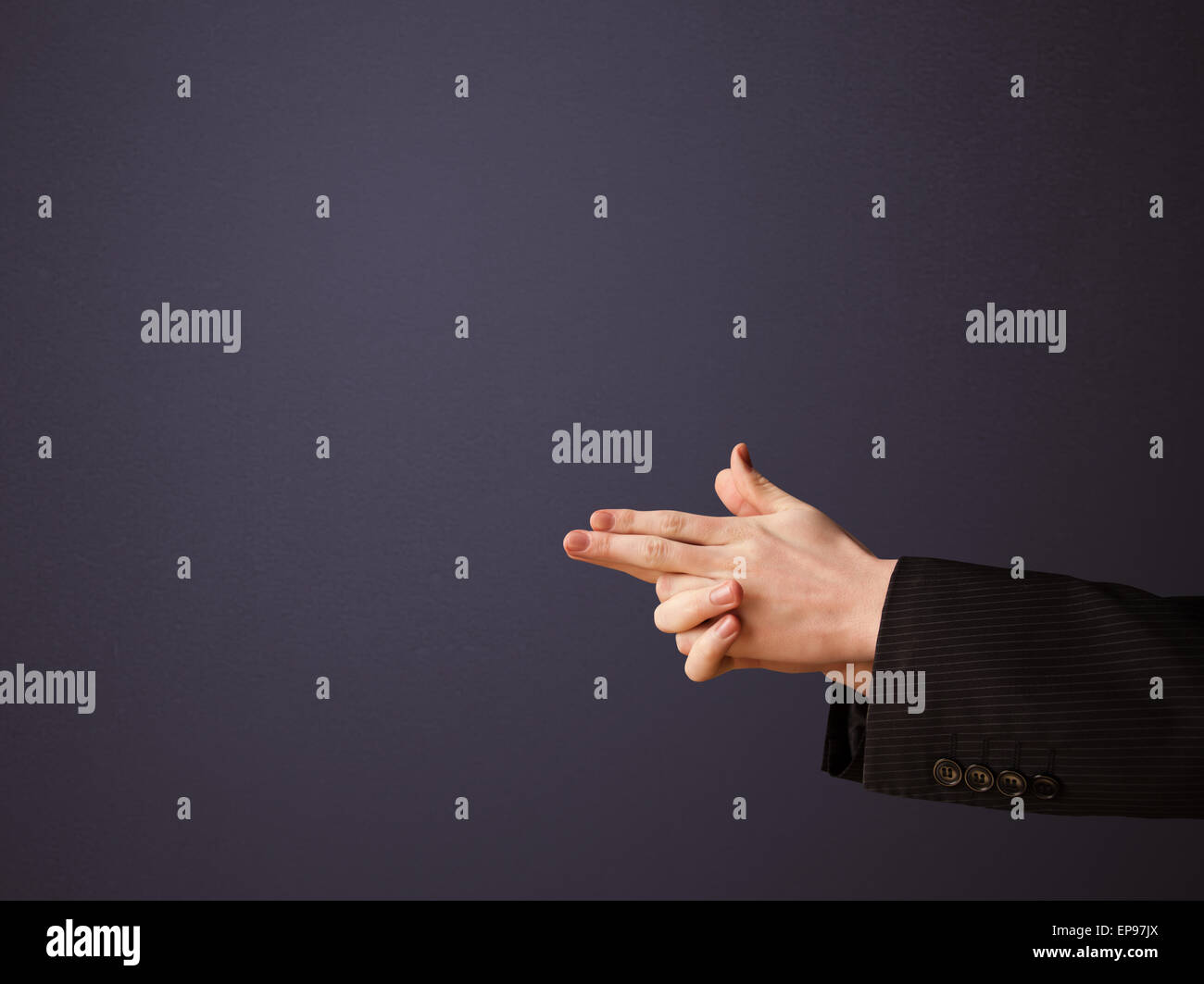 Gun shaped man hand Stock Photo - Alamy