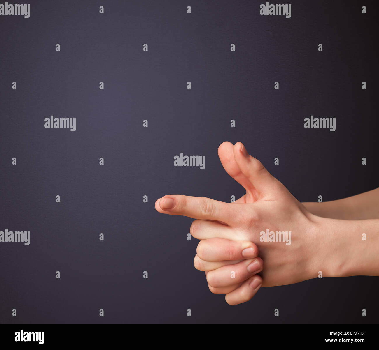 Gun shaped man hand Stock Photo - Alamy