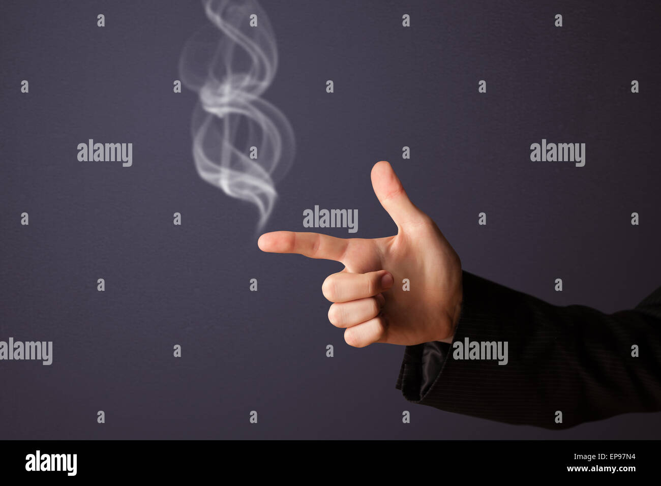 Gun shaped man hand Stock Photo - Alamy