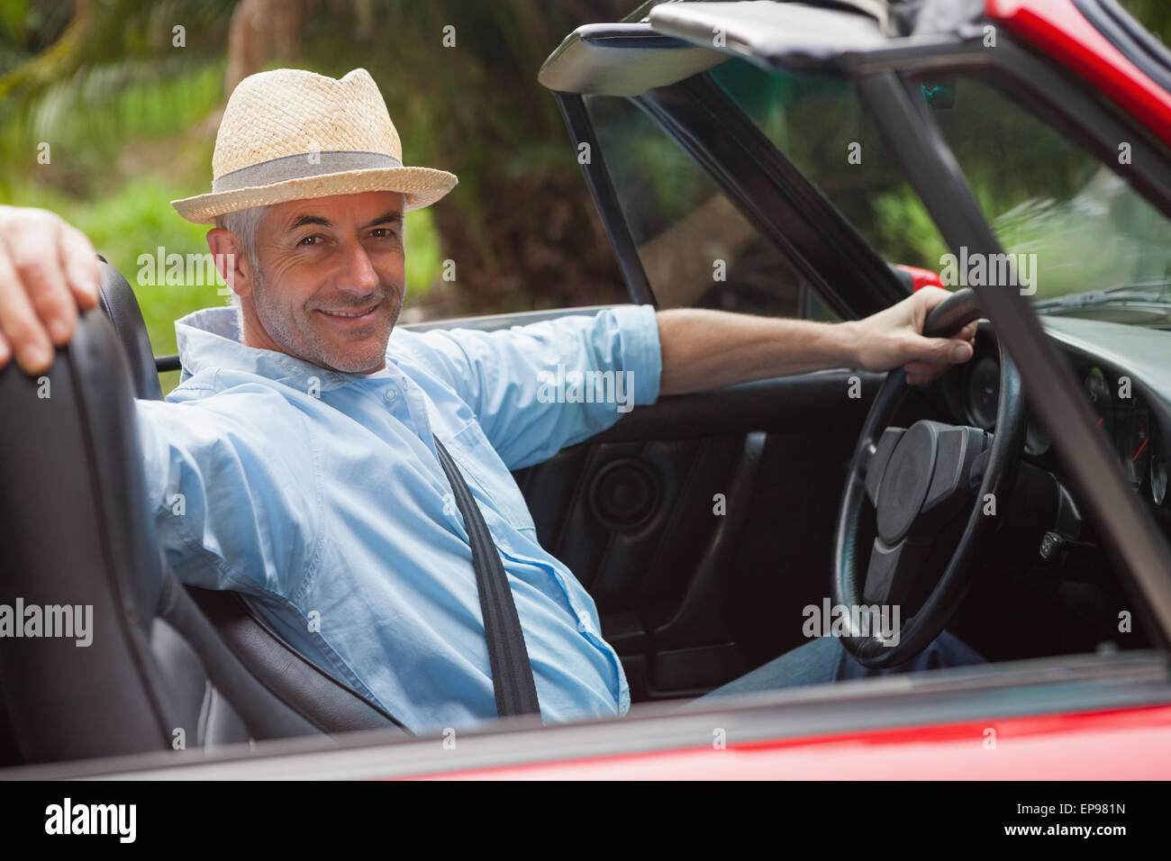 Handsome man in convertible hi-res stock photography and images - Alamy