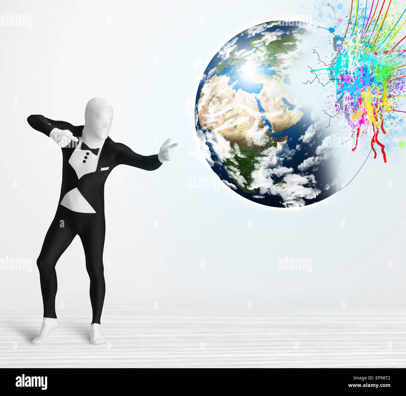 Body paint globe hi-res stock photography and images - Alamy