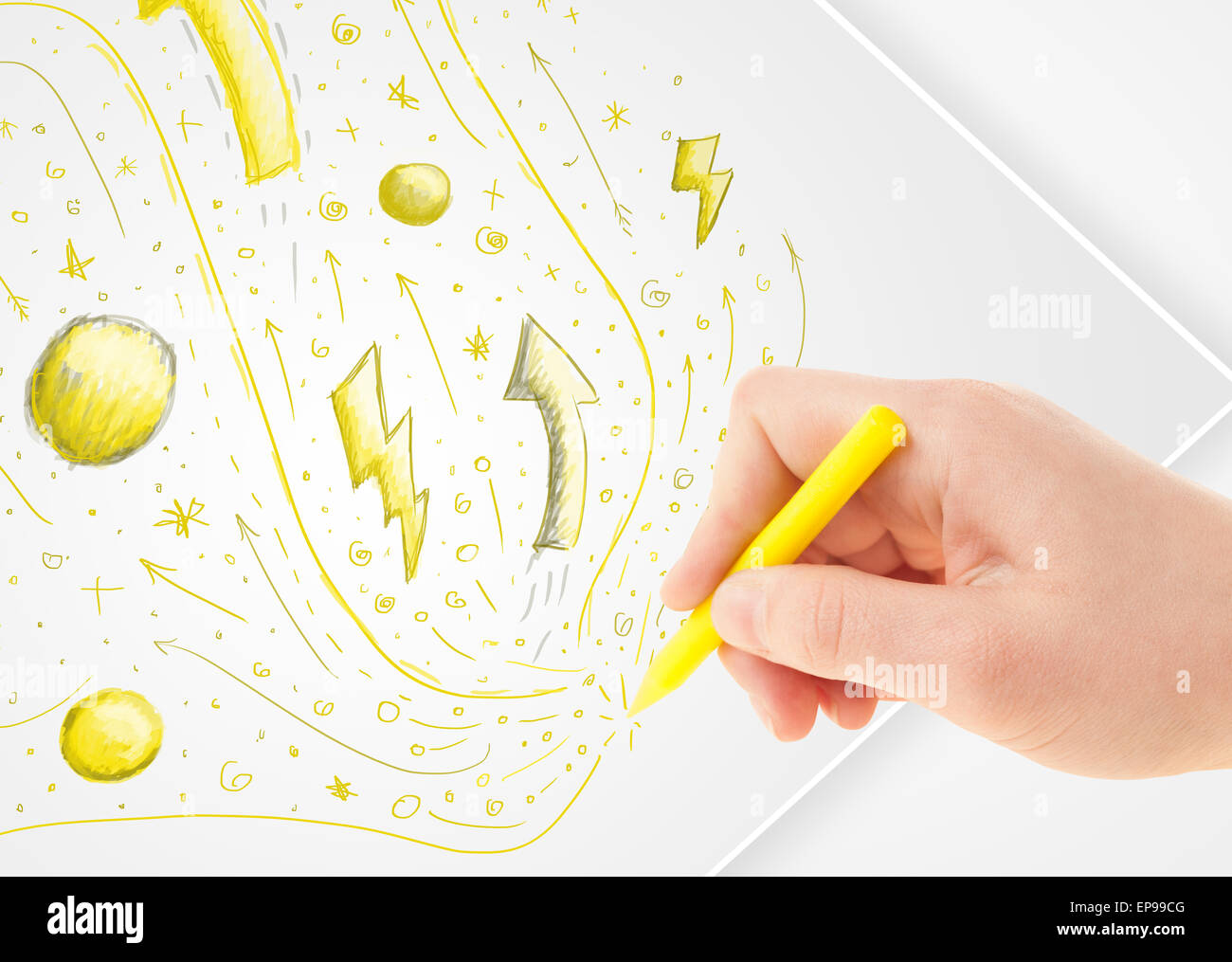 Hand drawing abstract sketches and doodles on paper Stock Photo - Alamy