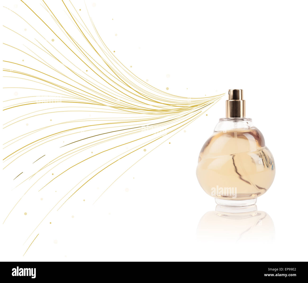 Perfume bottle spraying colorful lines Stock Photo - Alamy