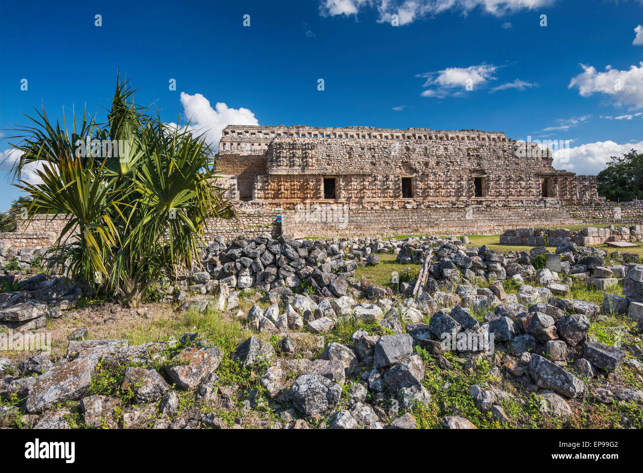Codz Poop aka El Palacio de los Mascarones, Maya ruins at Kabah ...
